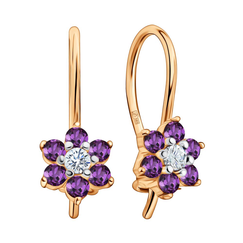 Золотые серьги TALANT с цирконием и шпинелью 10404900 — купить в ...